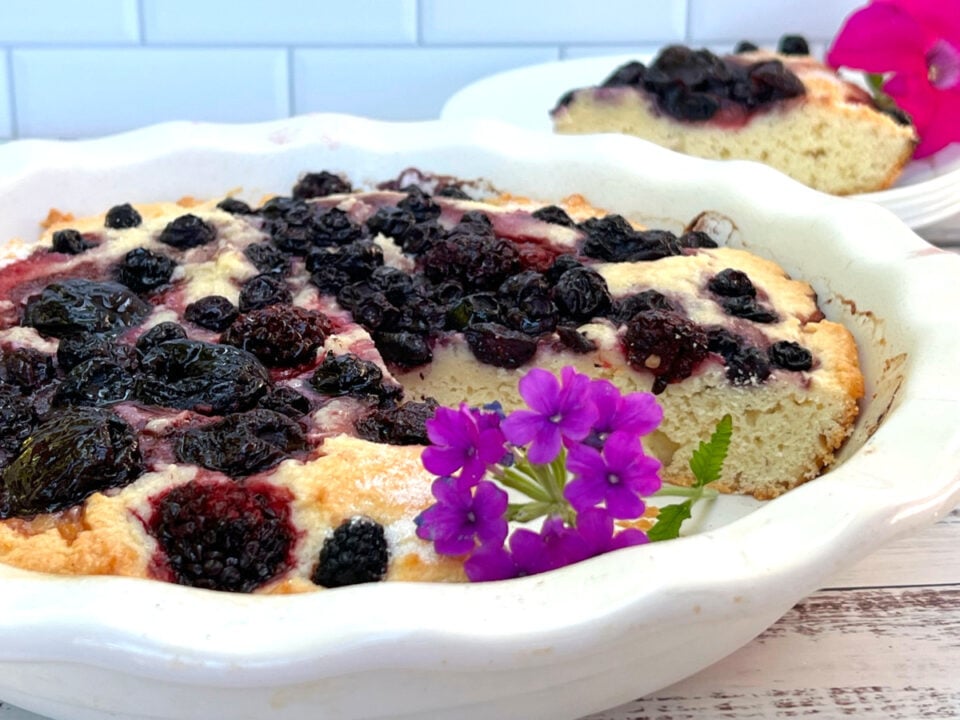 Triple Berry Cake Recipe (Easy with Frozen Berries)