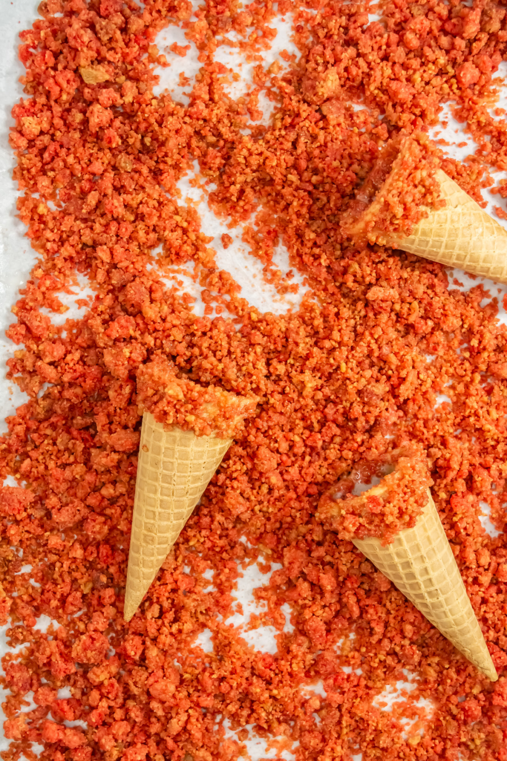 Strawberry Crunch Cheesecake Cones | Pie Lady Bakes