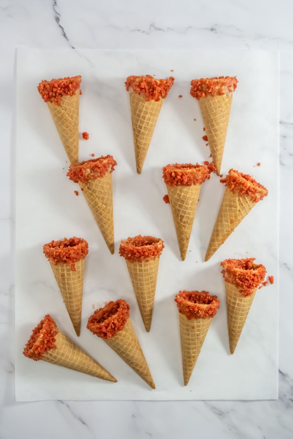 Strawberry Crunch Cheesecake Cones | Pie Lady Bakes