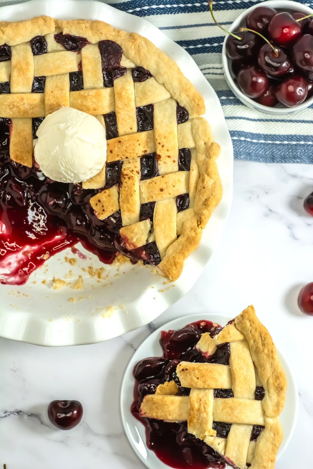 Grandma's Sweet Cherry Pie | Buttery Crust